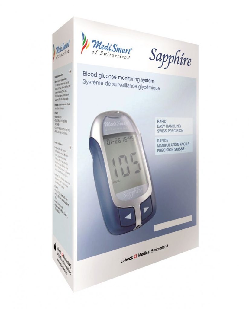 MEDISMART SAPPHIRE BLOOD GLUCOSE METER – Doc990